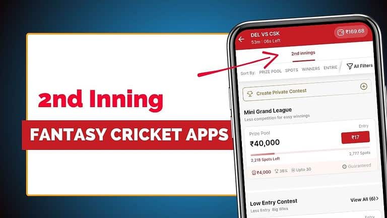 IPL Best 2nd Inning Fantasy Cricket Apps 2024